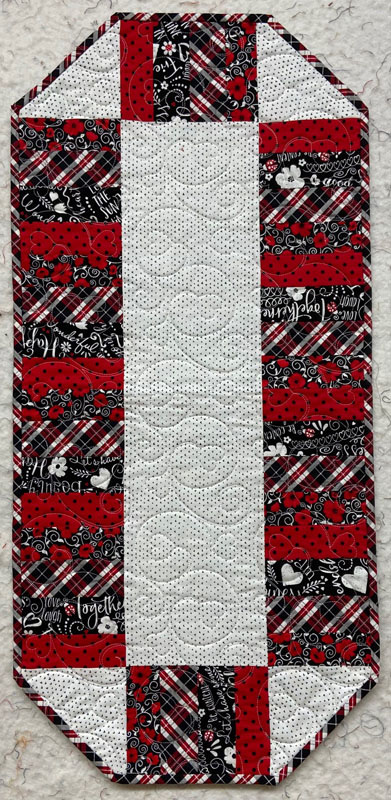 Game Board Table Runner in Red & Black - Quilt Haven on Main